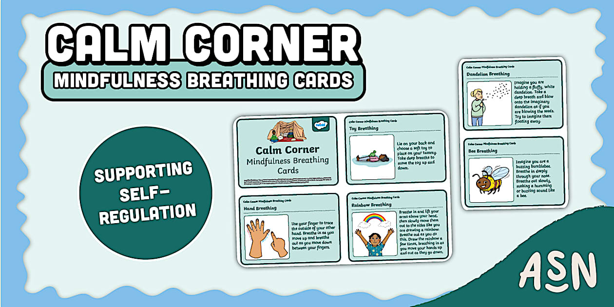 Calm Corner Self-Regulation Cards: Mindfulness Breathing