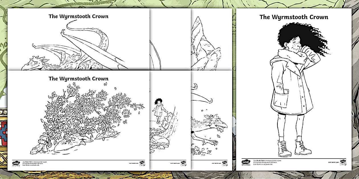 KS2 Fantasy Dragon Adventure Story Colouring Pages - Twinkl
