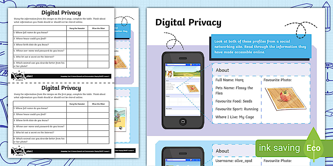 Digital Privacy (teacher made) - Twinkl