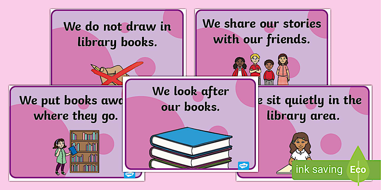👉 Library Rules Display Posters - Twinkl