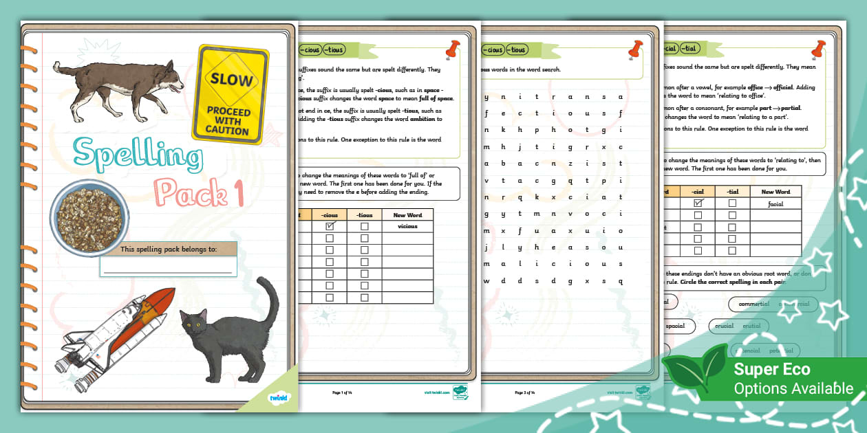Year 5/6 Spellings: Pack 1