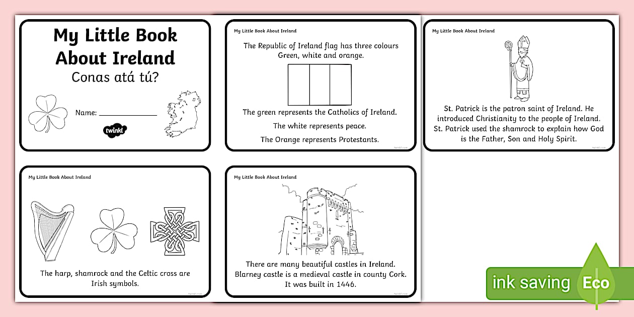 My Little Book of Ireland Challenge Cards (teacher made)