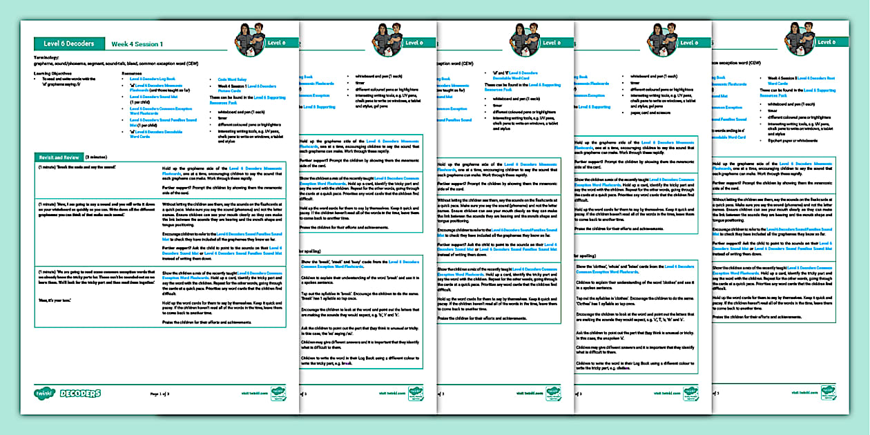 KS2 Level 6 Decoders ‘el’, ‘al’, 'il', -ed/er Phonics Intervention ...