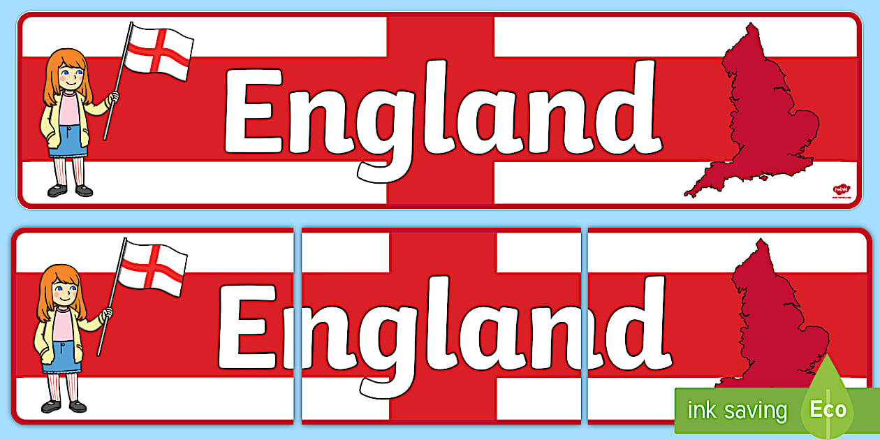Cursive England Display Banner (teacher made) - Twinkl