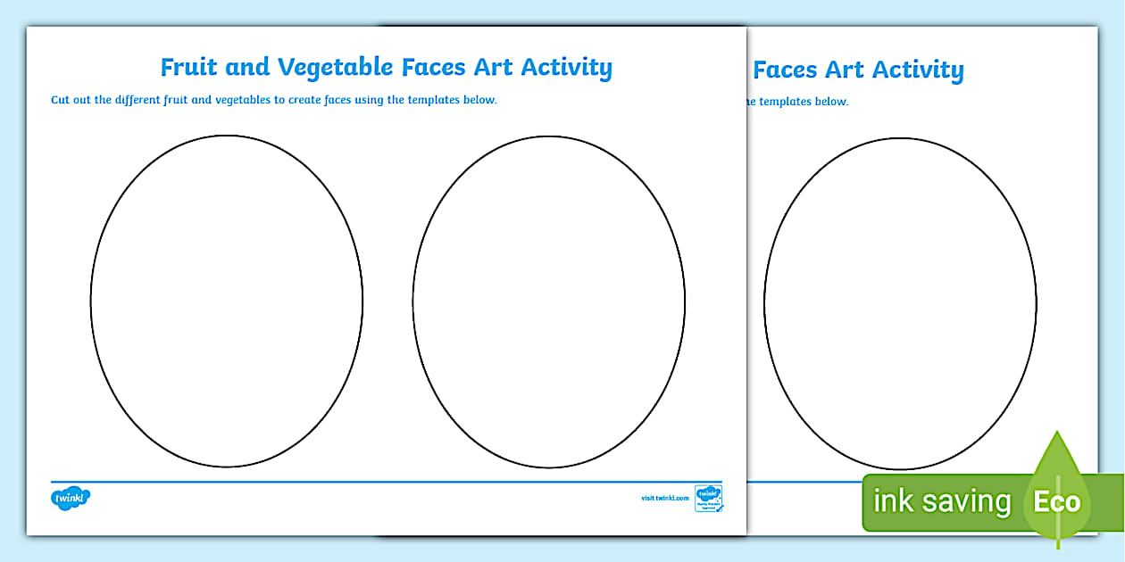Fruit and Veg Faces Art Activity