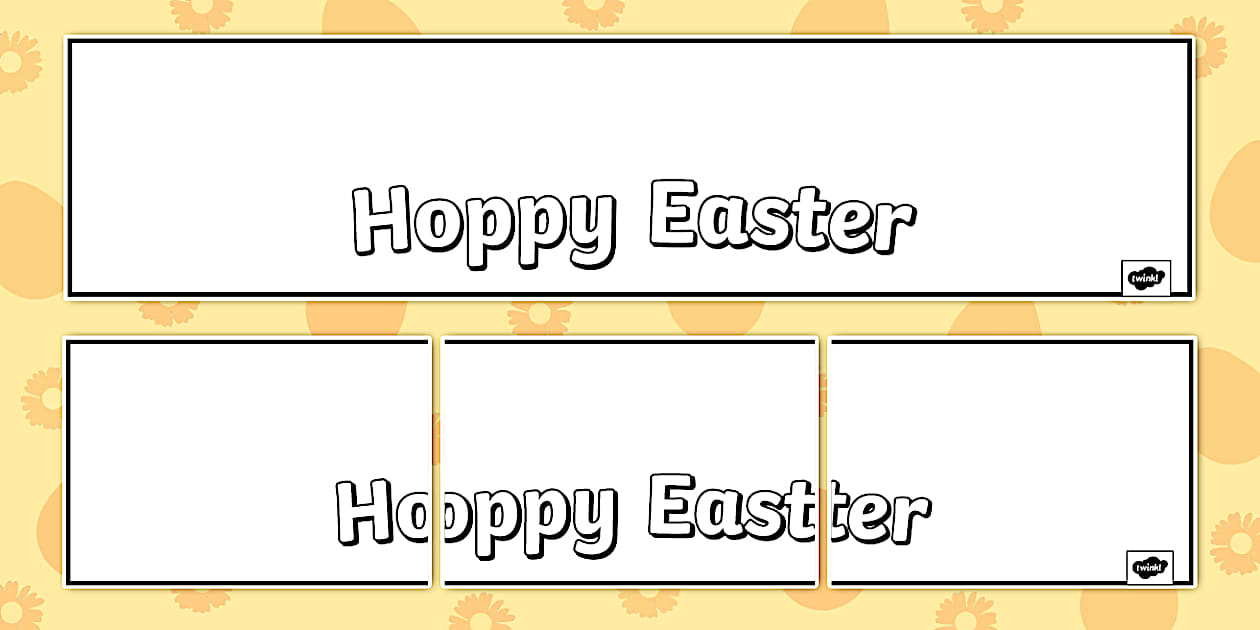 Hoppy Easter Collaborative Drawing Display Banner - Twinkl