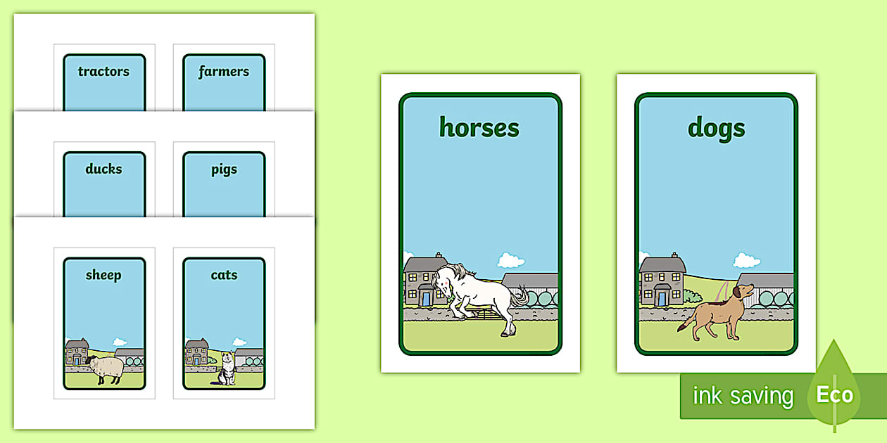 On The Farm Themed Group Table Signs - IKEA Tolsby/Fiestad On The Farm ...