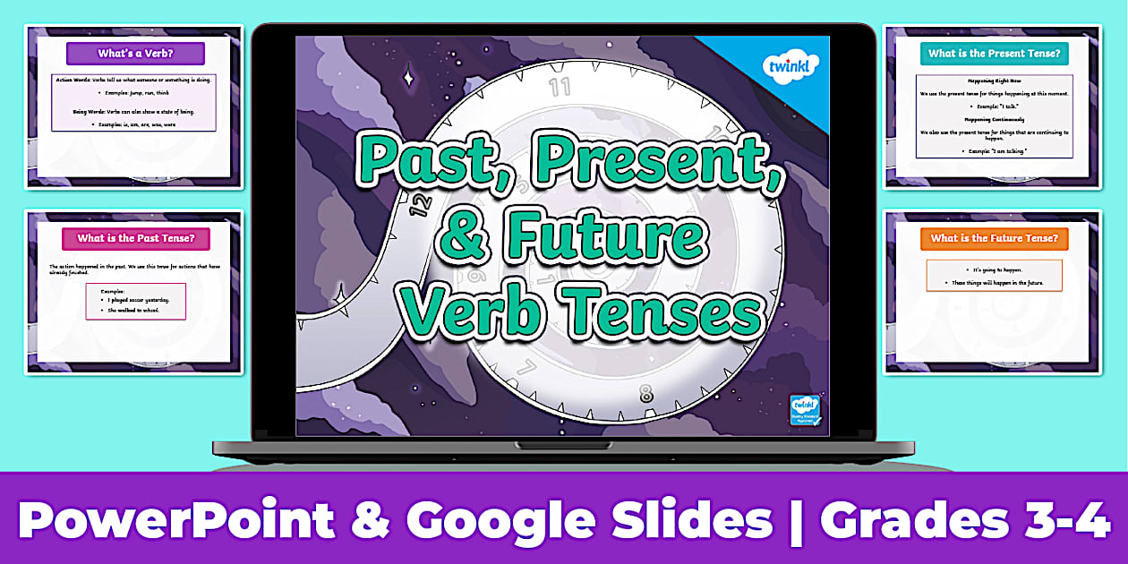 Past, Present, Future Tenses PowerPoint & Google Slides