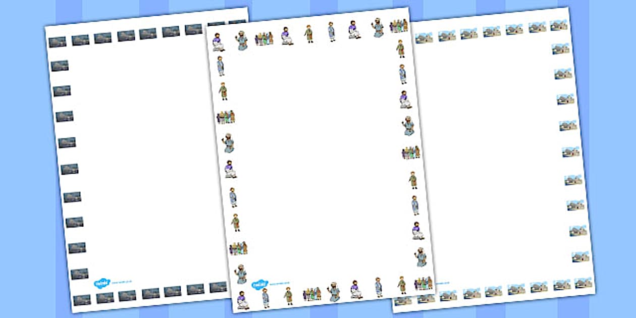Editable The Two Builders Page Borders (teacher made)