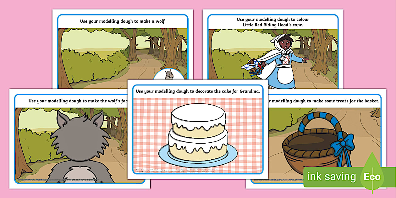 Little Red Riding Hood Modelling Dough Mats | Twinkl