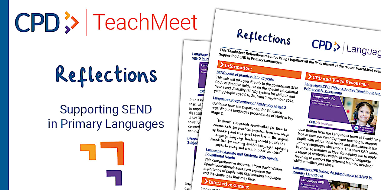 TeachMeet Reflections - Supporting SEND in Primary Languages