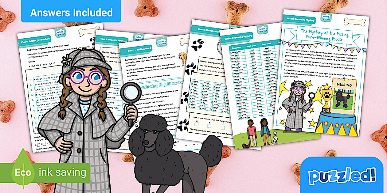 Pets Verbal Reasoning Mystery - Twinkl - Kids Puzzles