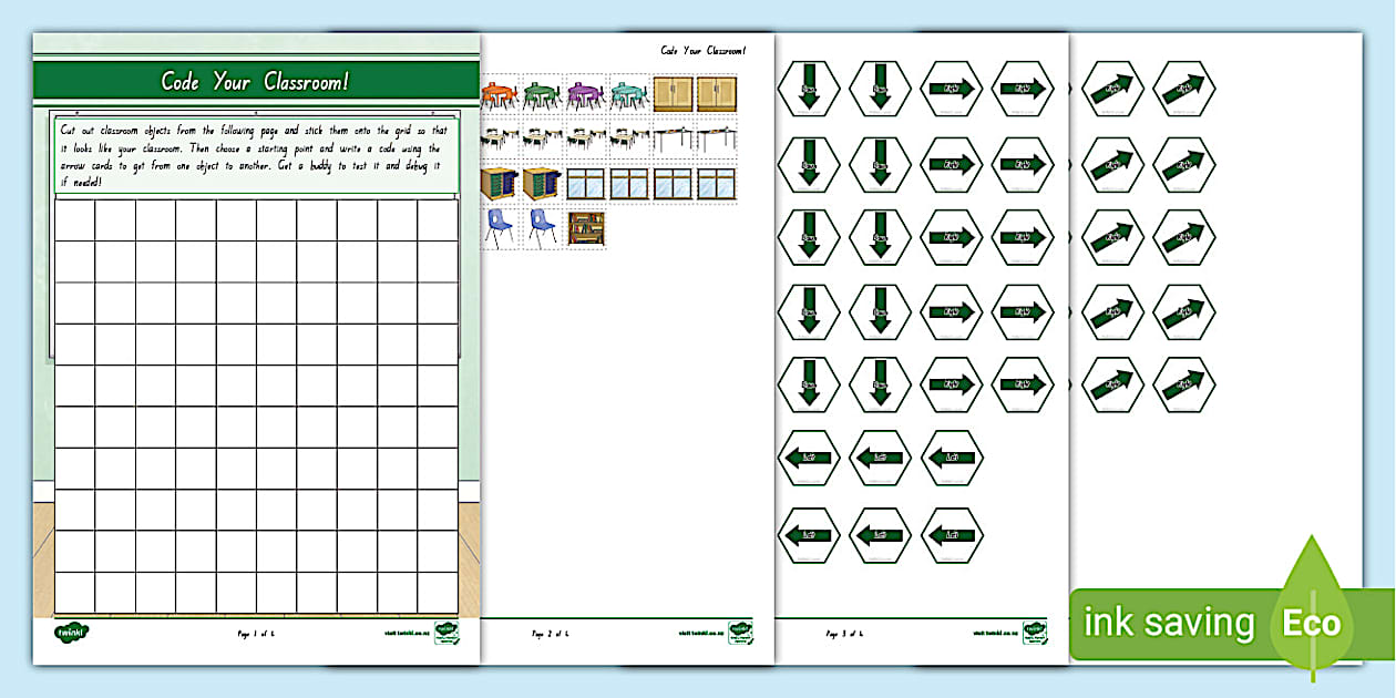 Code your Classroom - Unplugged Coding Activity - Twinkl
