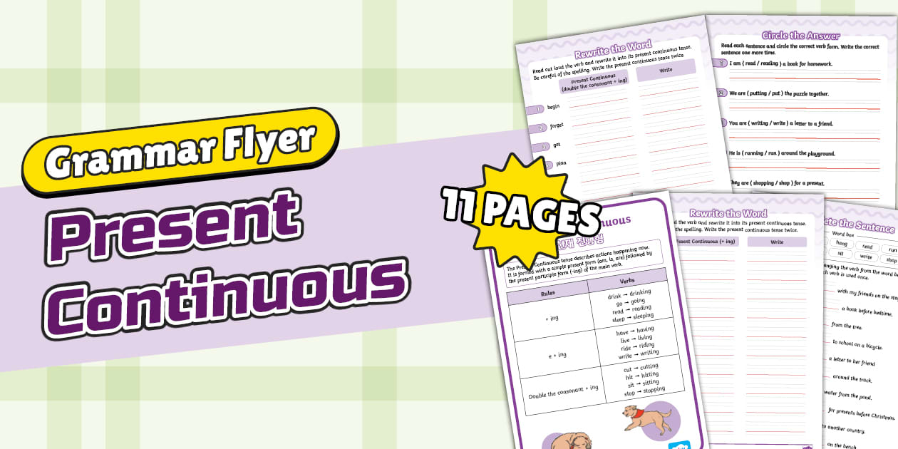 Grammar Flyer 02 Present Continuous 현재 진행형