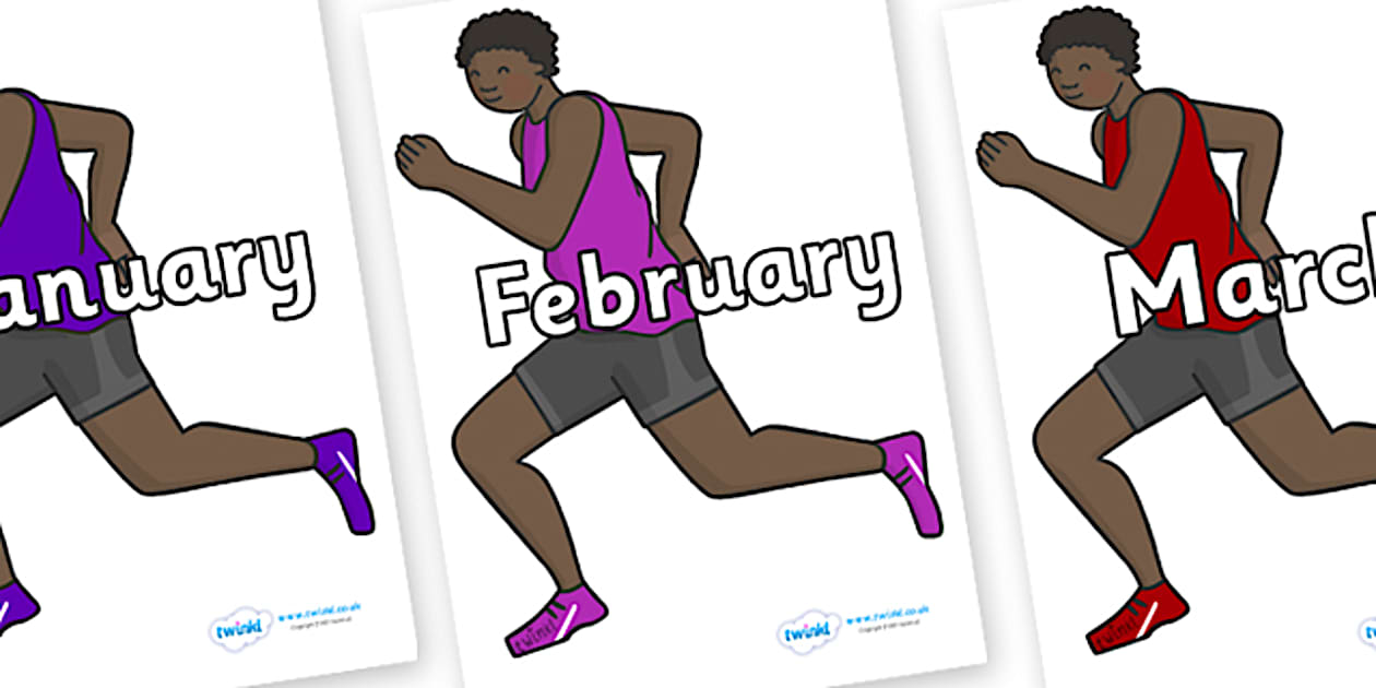 Months of the Year on Runners (teacher made) - Twinkl