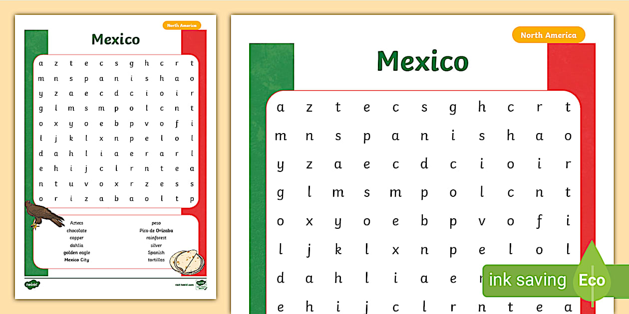 KS1 Mexico Word Search (teacher made) - Twinkl