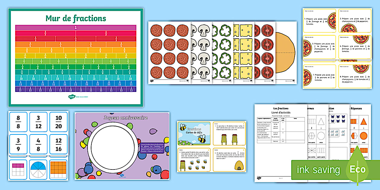 Pack de ressources : Apprendre les fractions en s'amusant
