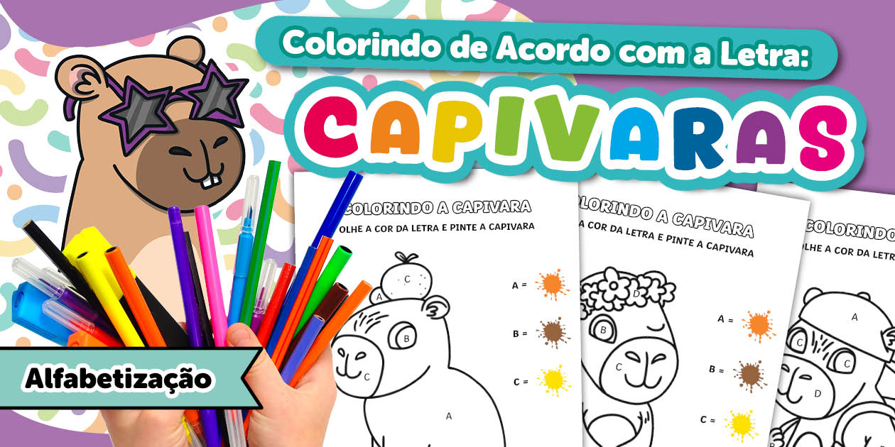 Colorindo de Acordo com a Letra: Capivaras