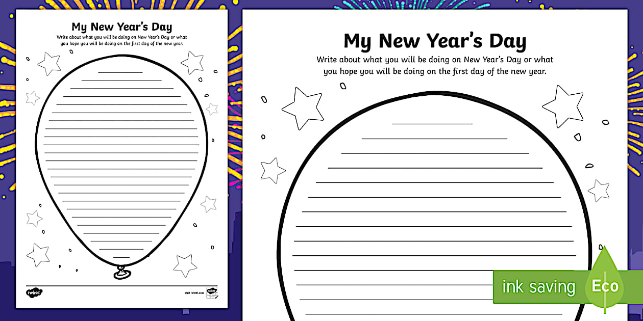 KS2 My New Year's Day Worksheet / Worksheet (teacher made)