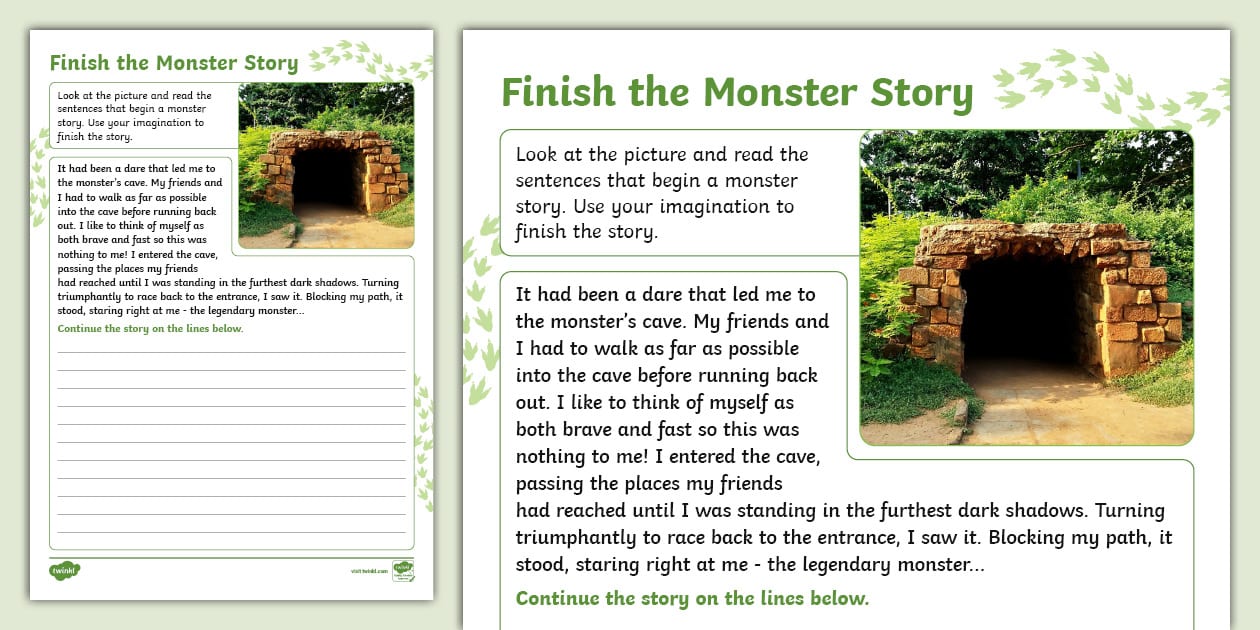 Finish the Monster Story Template