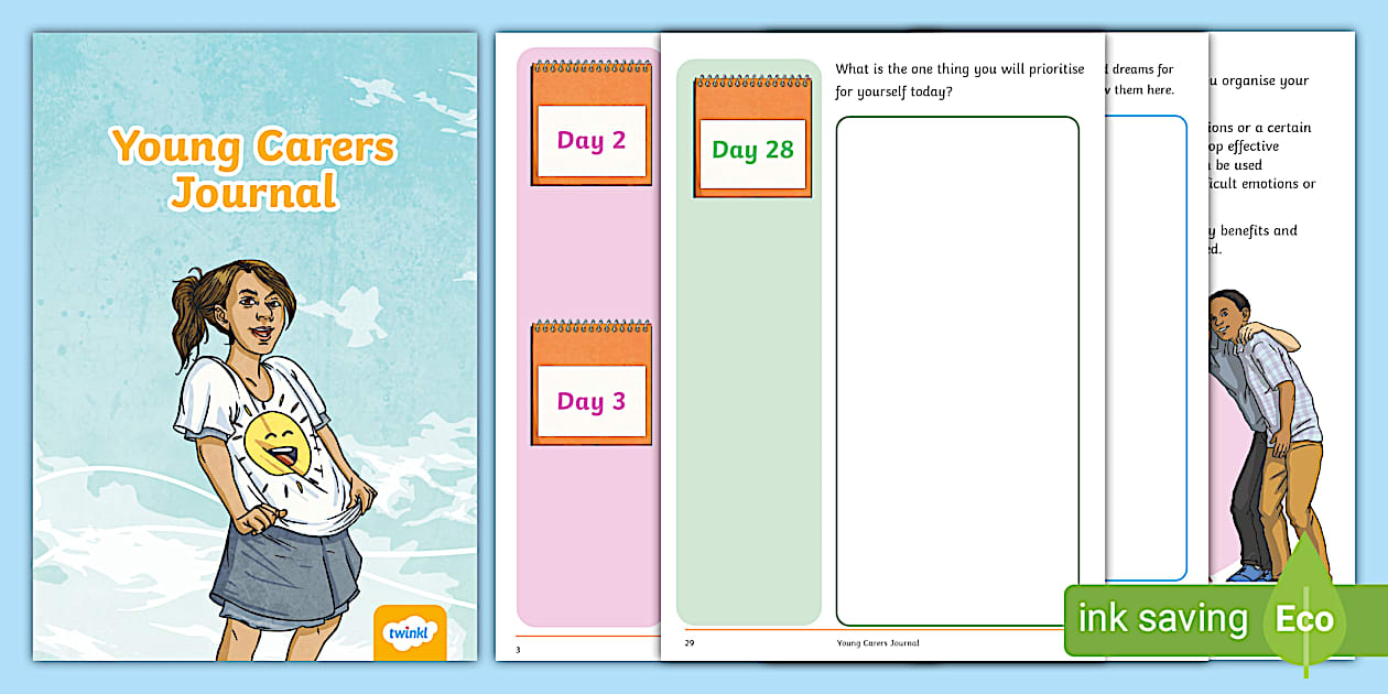 Young Carers Action Day Wellbeing Journal | KS2 - Twinkl