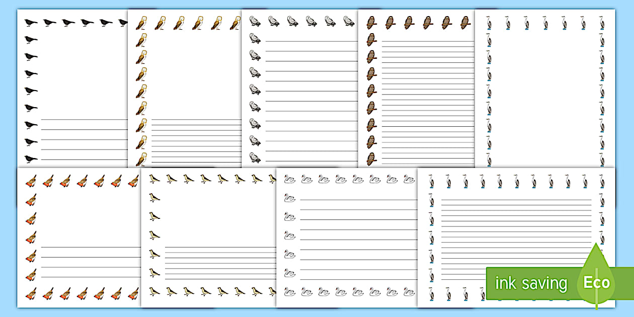 British Birds Page Border (teacher made) - Twinkl