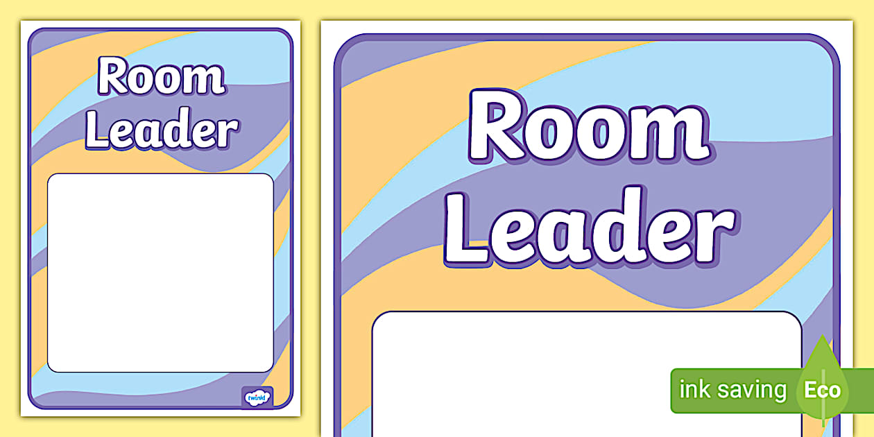 Room Leader Display Poster, Room Leader (teacher made)