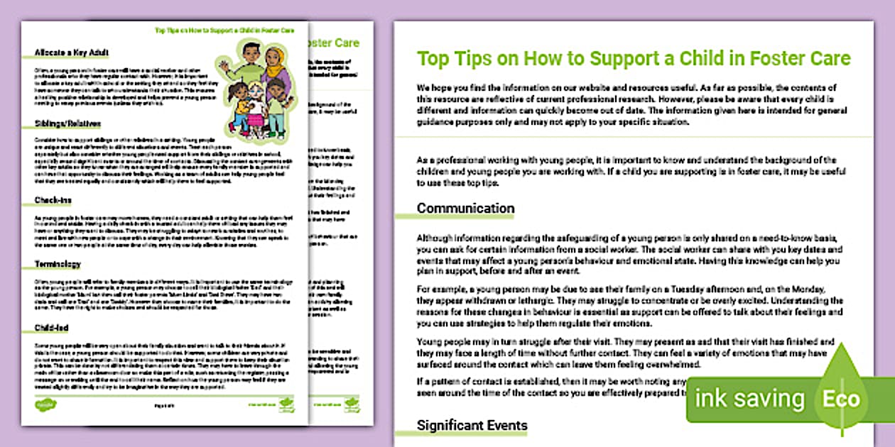 Top Tips on How to Support a Child in Foster Care - Twinkl