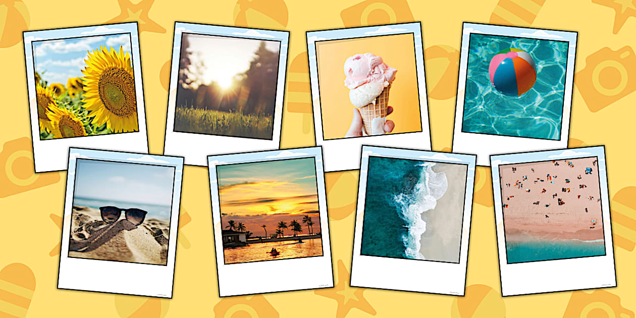 Summer Instant Photo Style Display Photos - Twinkl