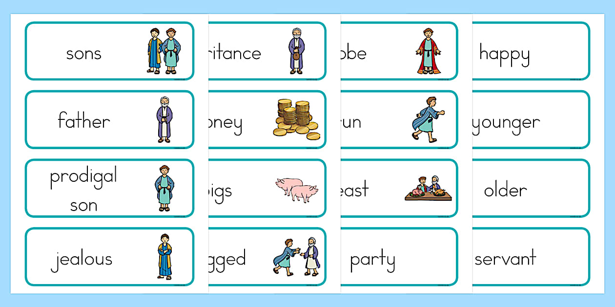 The Prodigal Son Word Cards - Twinkl