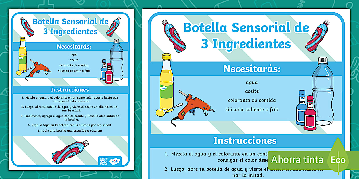 Póster Botella Sensorial de la Calma Mindfulness Emociones