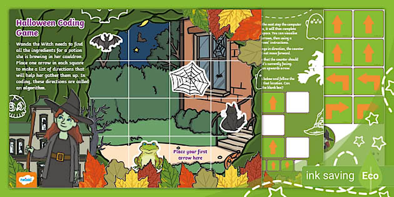 Halloween Coding Game (teacher made) - Twinkl