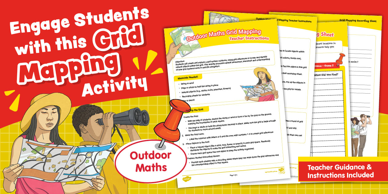 Outdoor Maths: Grid Mapping (teacher made) - Twinkl