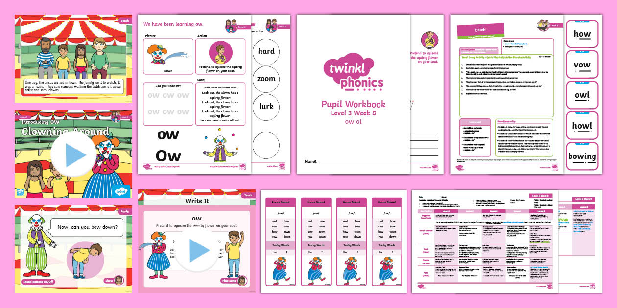 'ow' Lesson Pack - Reading - Level 3 Week 8 Lesson 1