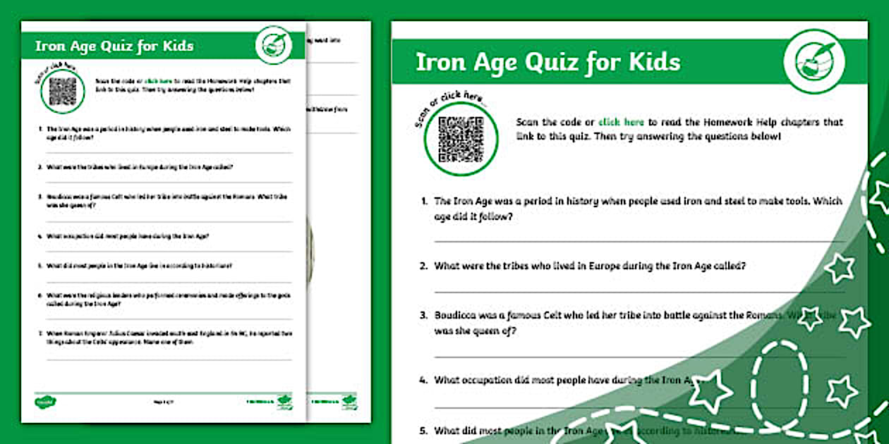Iron Age Quiz for Kids (teacher made) - Twinkl
