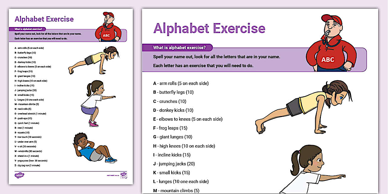 Physical Education Alphabet | Education Center