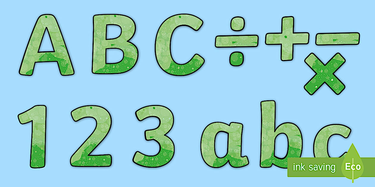 👉 Green Glitter Themed Display Lettering - - Twinkl