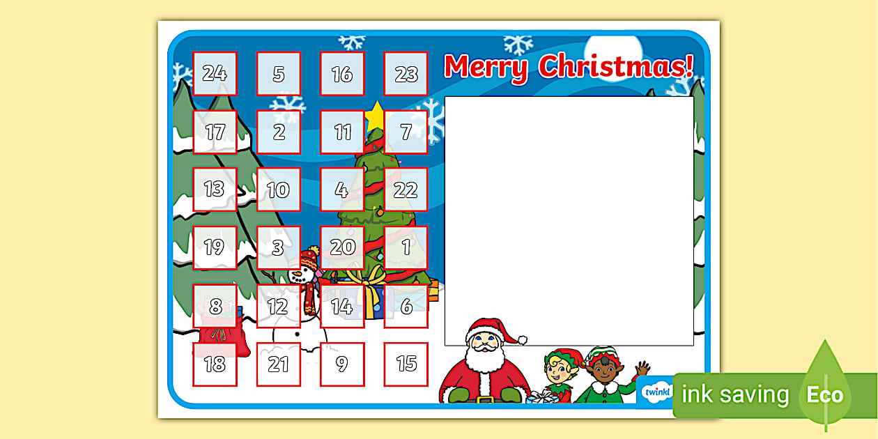Christmas Advent Calendar Photo Frame (teacher made)