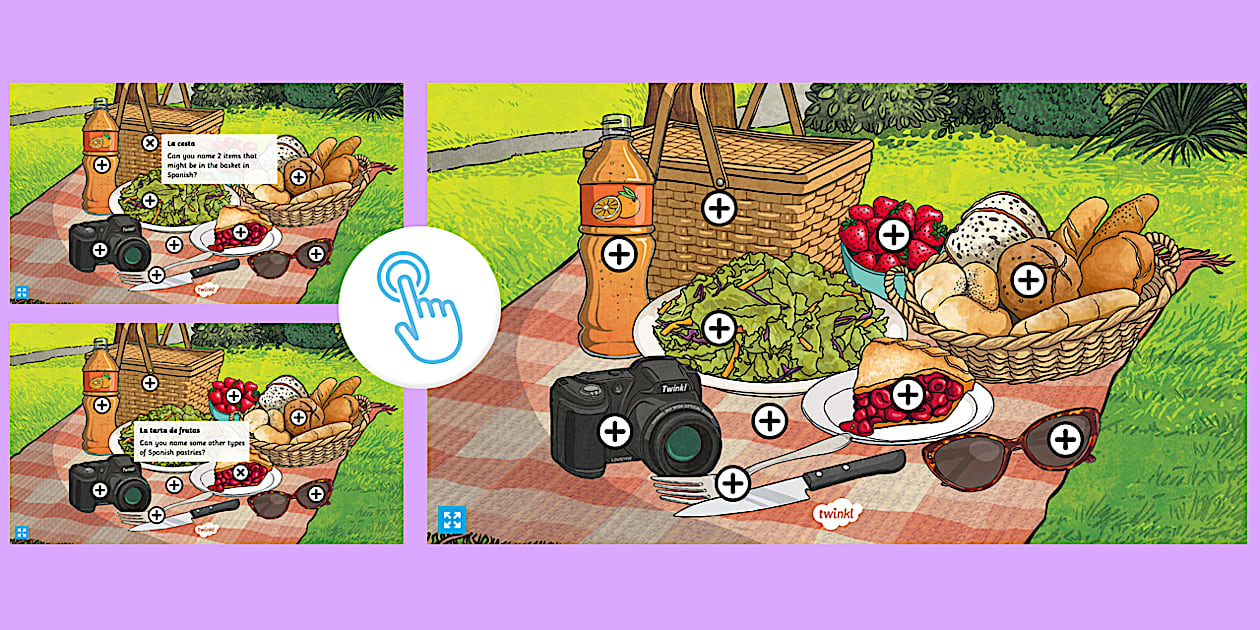 Spanish Picnic Hotspots (teacher made) - Twinkl