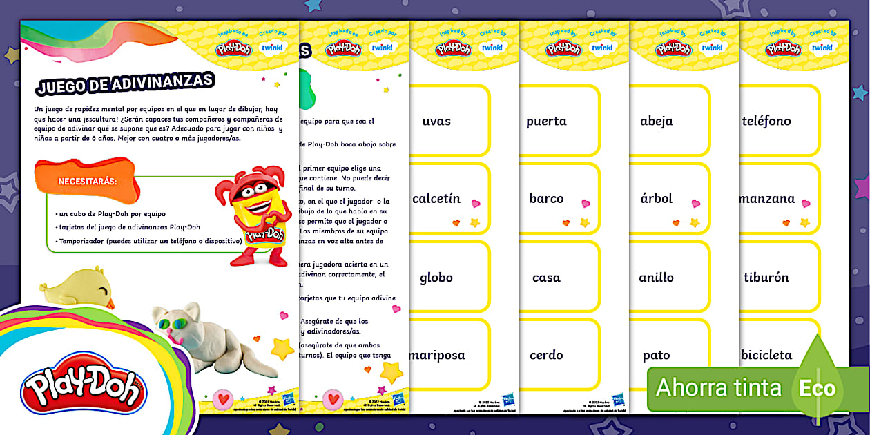 FREE! - Play-Doh: Juego de adivinanzas - Twinkl