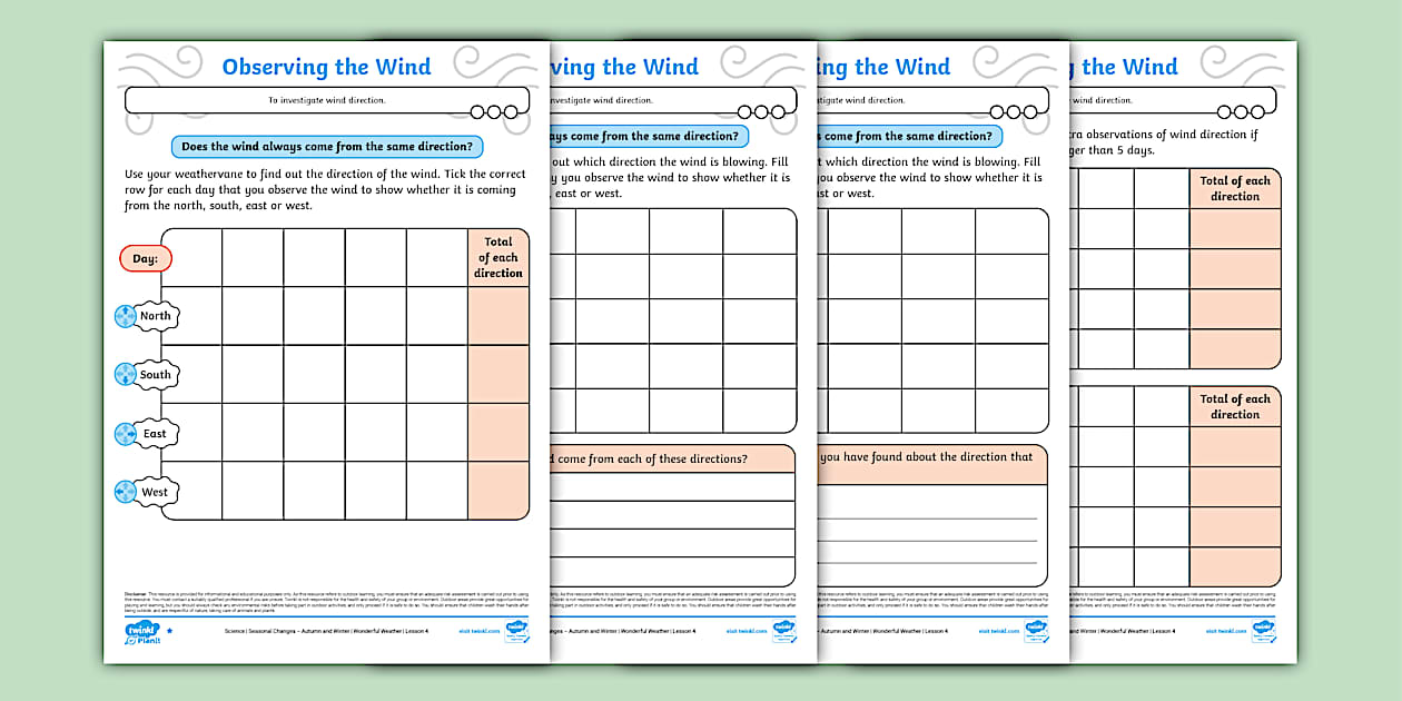 Observing the Wind Investigation (teacher made) - Twinkl