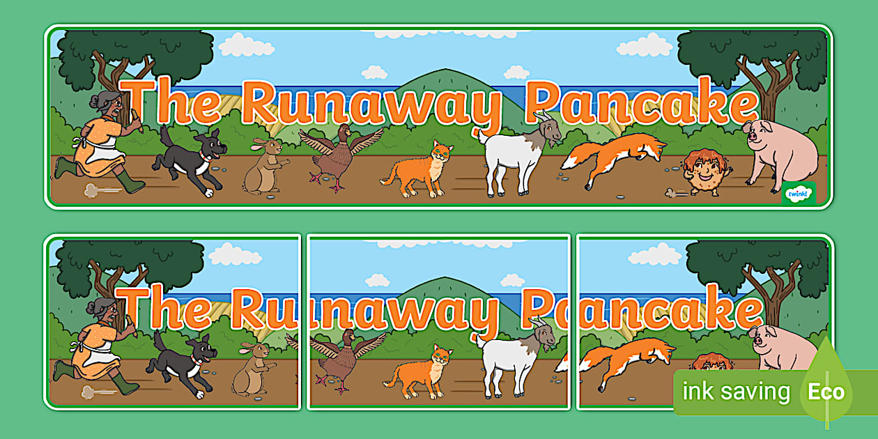 The Runaway Pancake Display Banner | Twinkl - Twinkl