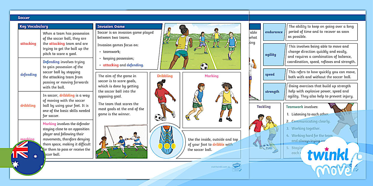 Move PE Year 3 Soccer: Knowledge Organiser (Teacher-Made)