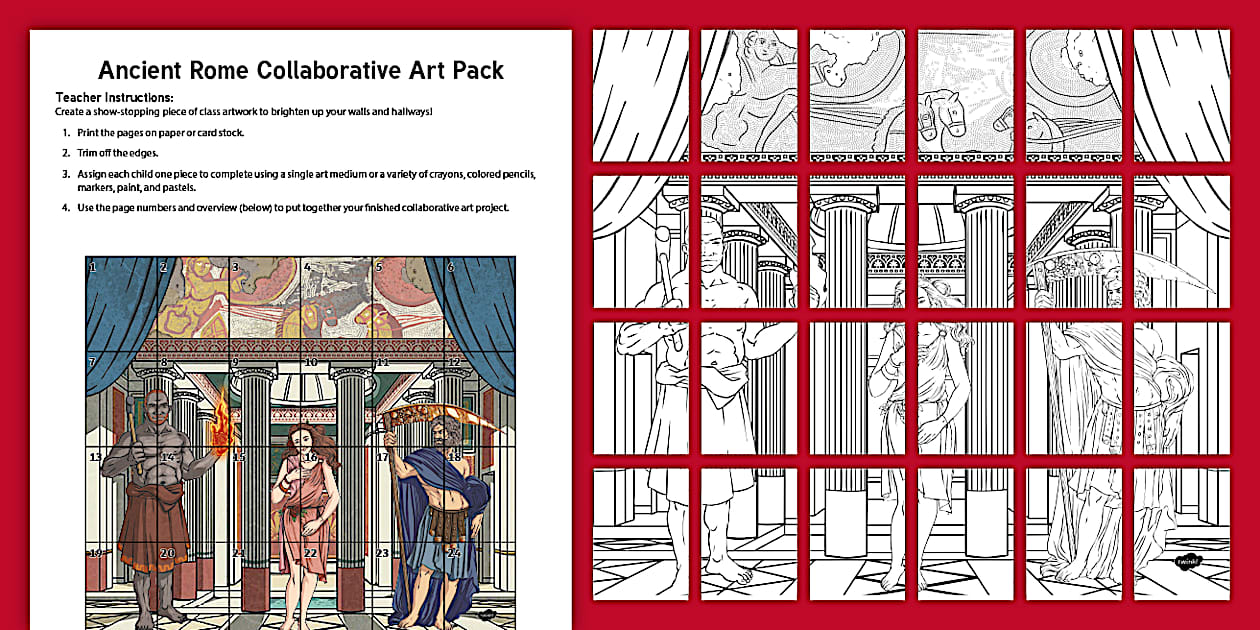 Ancient Rome Collaborative Art Pack (Teacher-Made) - Twinkl