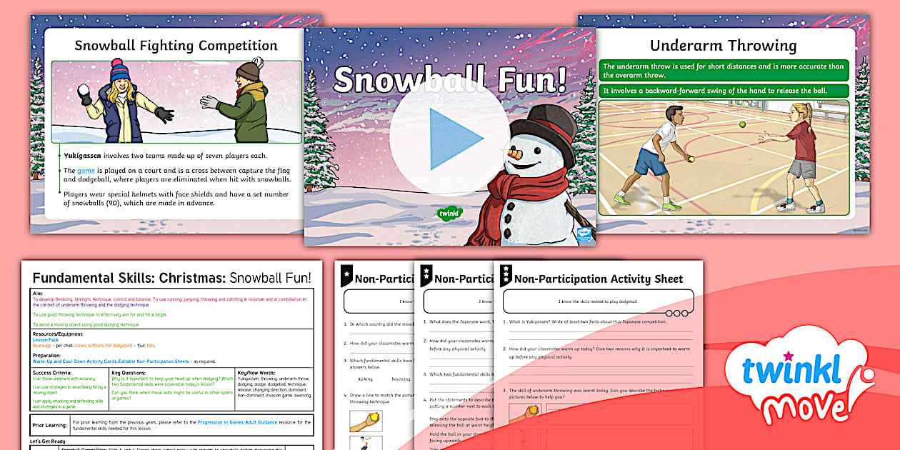 LKS2: Festive Fundamentals: Indoor Snowball Games | Twinkl