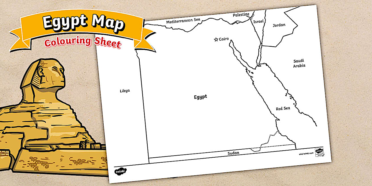Egypt Map Colouring Sheet