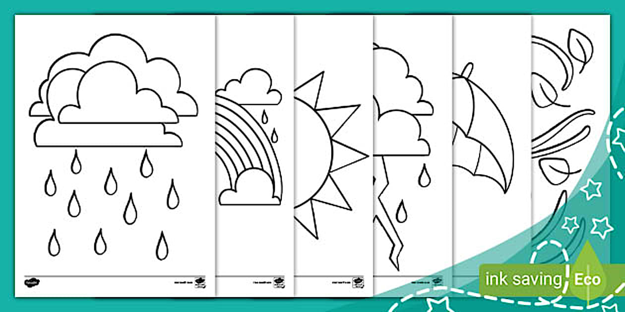 My First Weather Colouring Pack (teacher made) - Twinkl