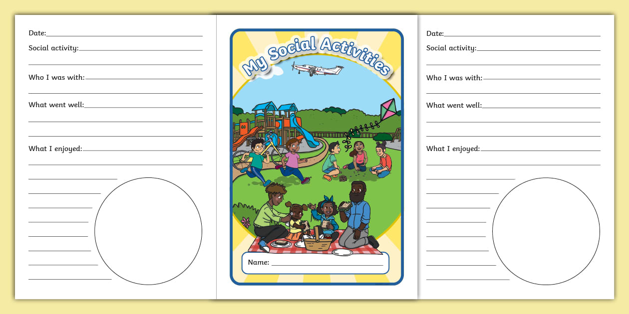 Foundation Phase - Writing Frame: My Social Activities Journal