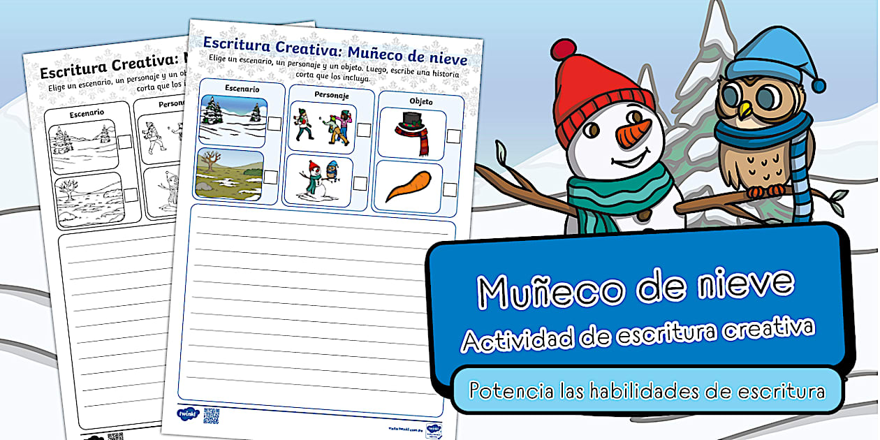 Ficha de actividad: Escritura creativa - Muñeco de nieve