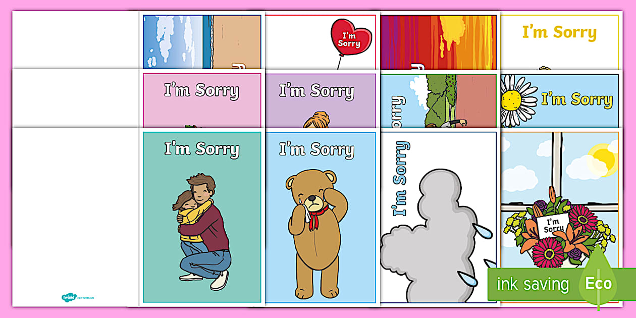 I'm Sorry Gift Card Template (teacher made) - Twinkl